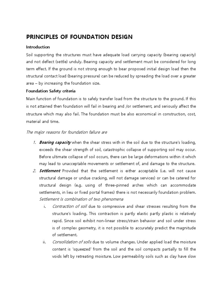 Principles of Foundation Design D.B | PDF | Stress (Mechanics ...