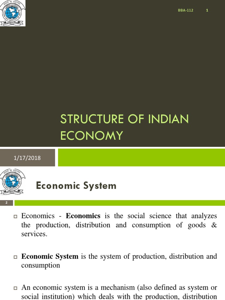 Structure of Indian Economy | PDF | Economic System | Capitalism