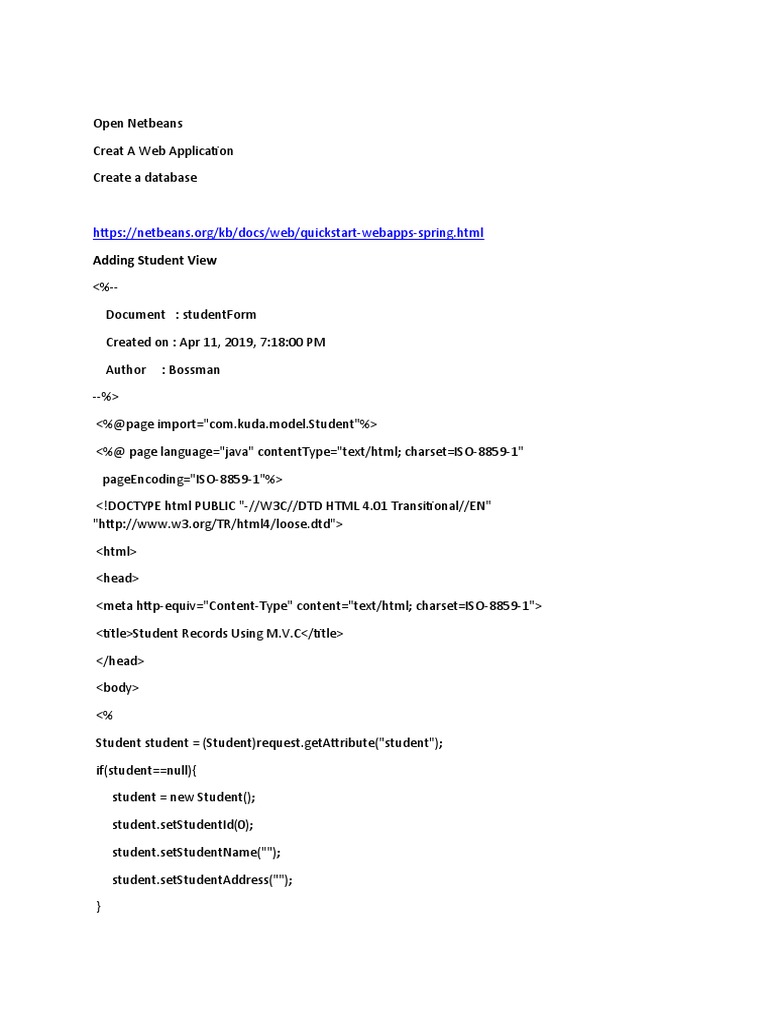 Adding Student View | PDF | Java Servlet | Computing Platforms