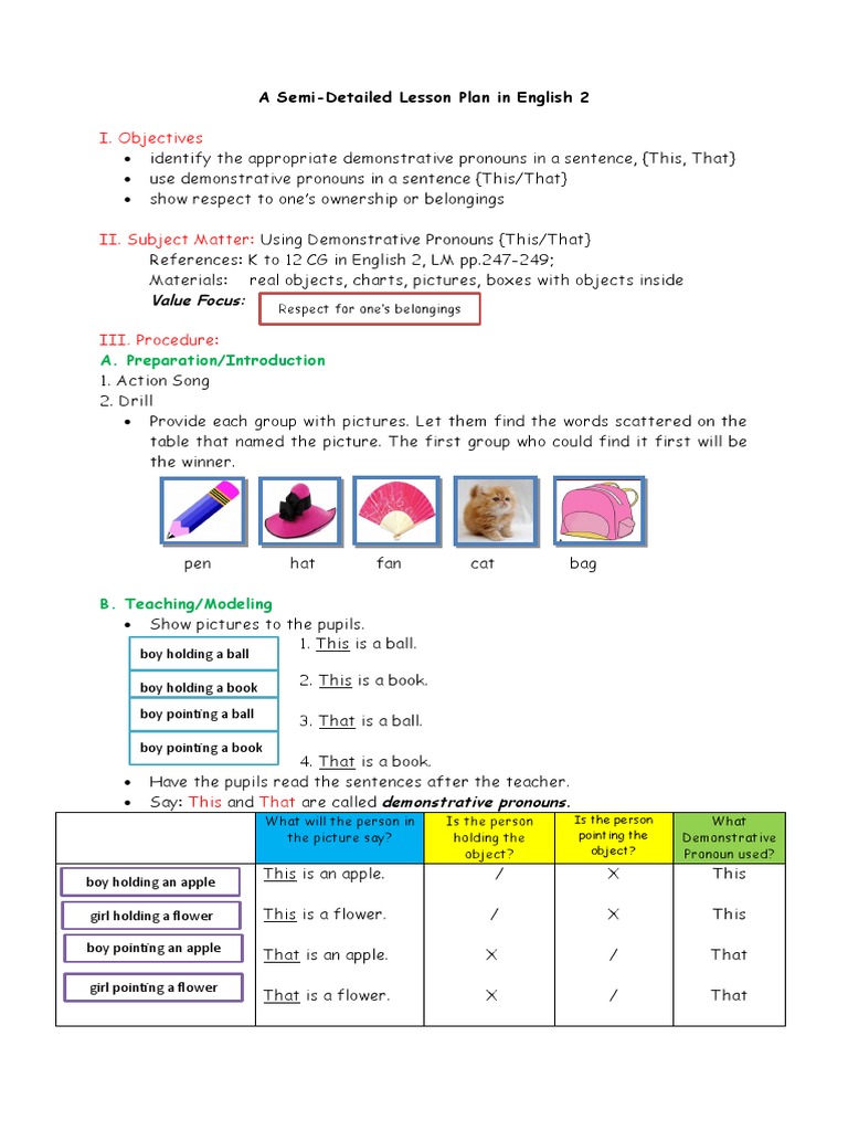 A Semi-Detailed Lesson Plan in English 2 | PDF | Grammar | Syntax