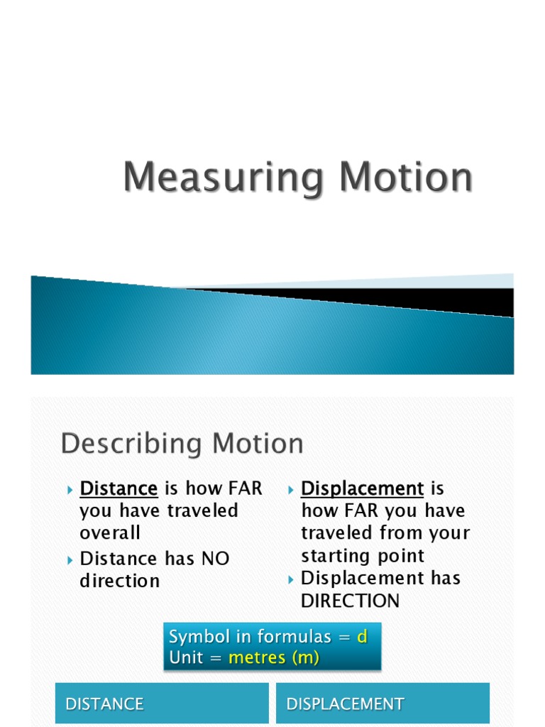 1.measuring Motion - Notes | PDF | Speed | Velocity