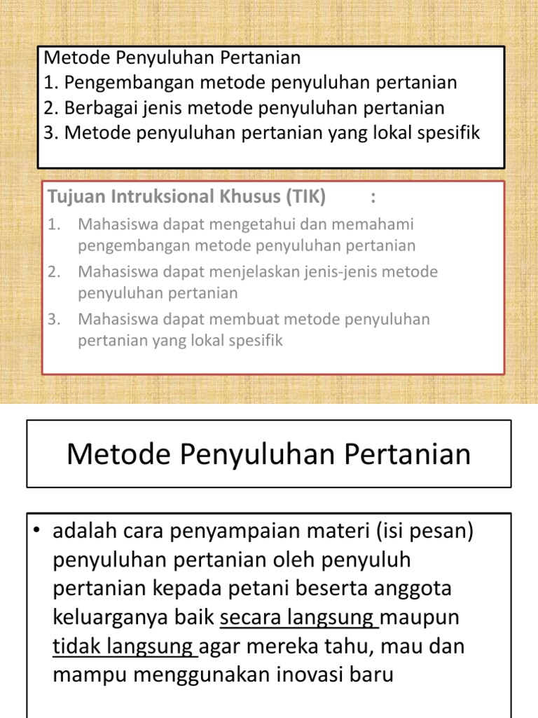 Metode Penyuluhan Pertanian | PDF