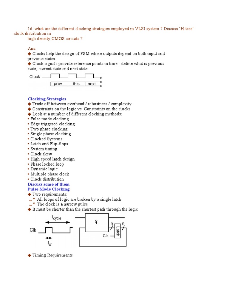 What Are The Different Clocking Strategies Employed in VLSI System ...