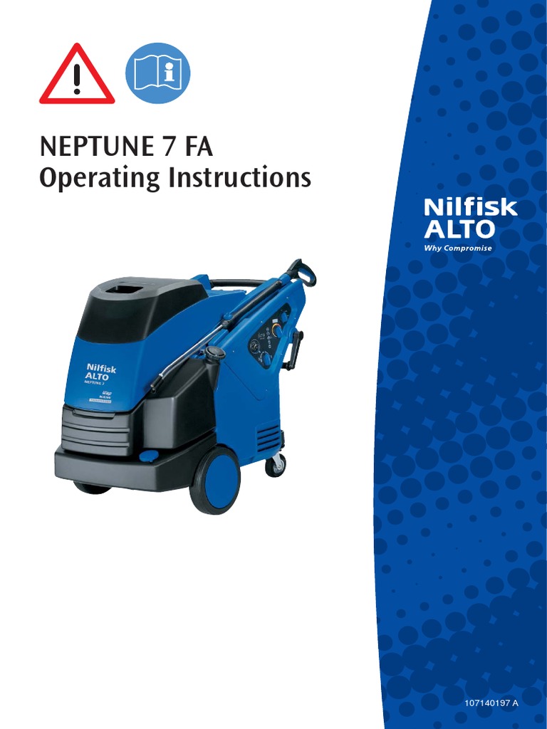 Neptune 7 Fa Operating Instructions | PDF | Washing Machine | Foam