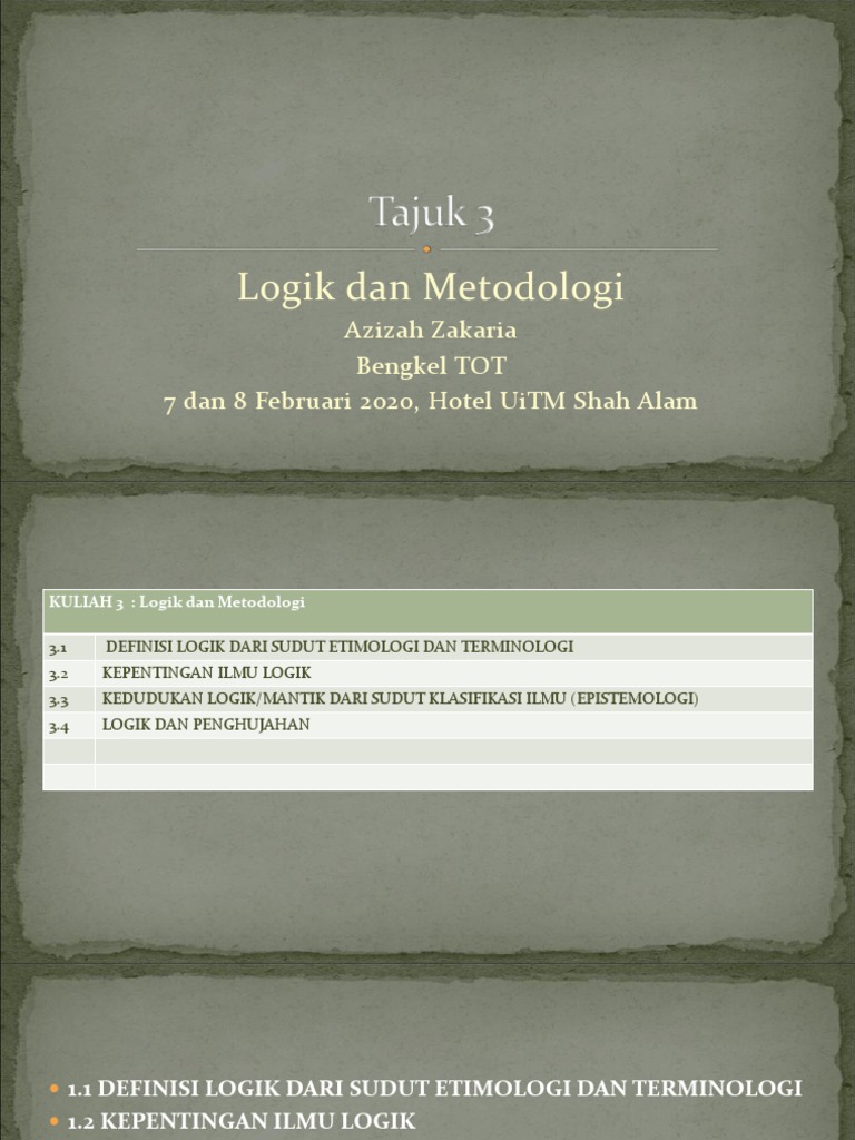 Bab 3 - Logik - Metodologi | PDF | Filsafat