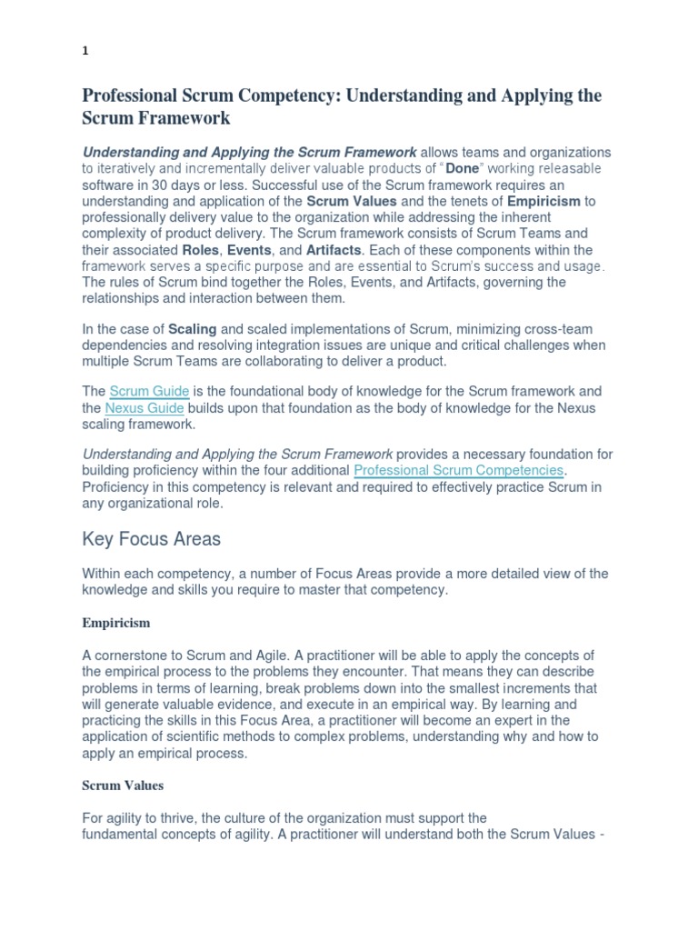 Applying The Scrum Framework | PDF | Scrum (Software Development ...