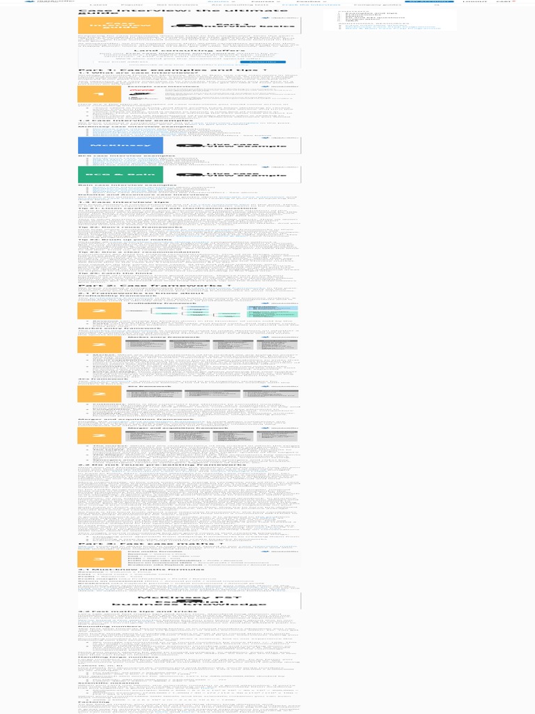 Case Interview: The Ultimate Guide (2020) - IGotAnOffer | PDF | Mergers ...