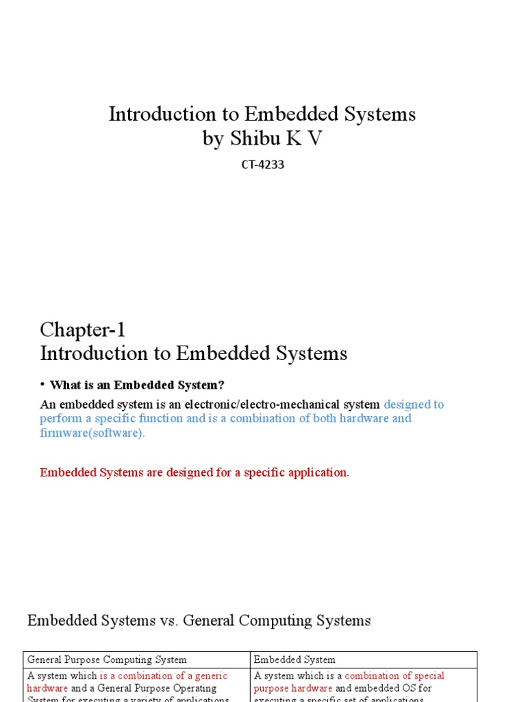 Introduction To Embedded Systems Byshibukv | PDF | Random Access Memory | Read Only Memory