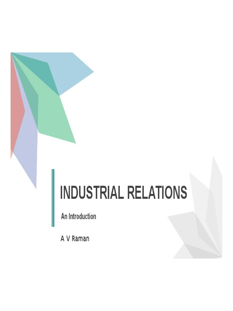 Industrial Relations - An Intro | PDF | Trade Union | Collective Bargaining