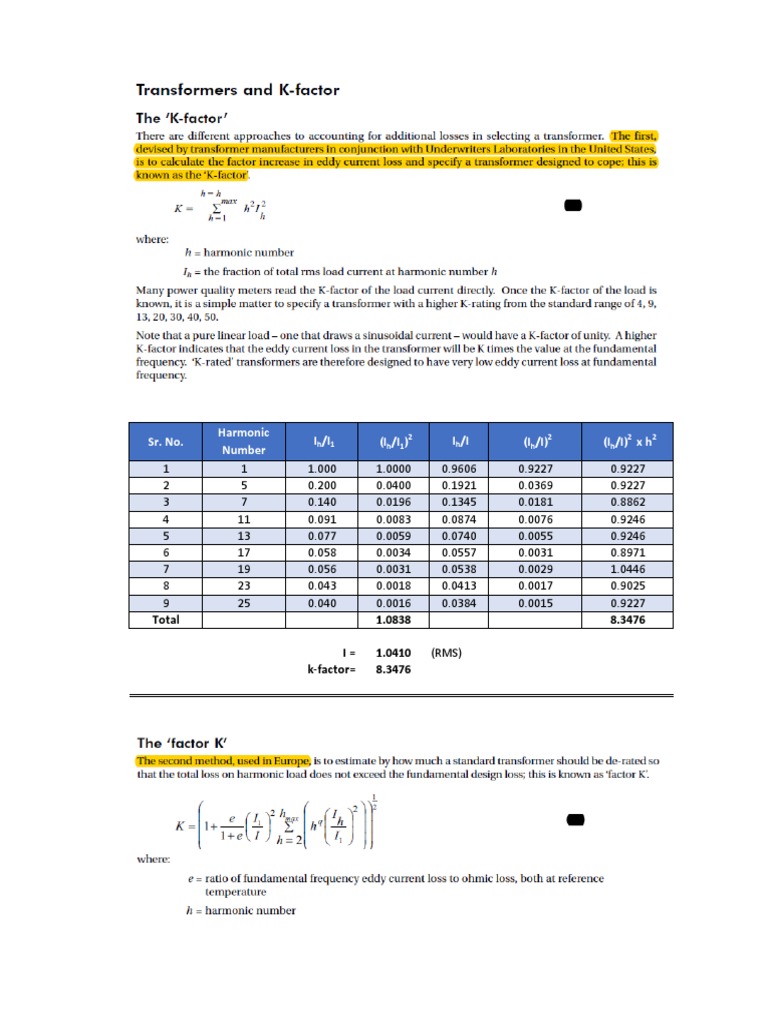 K-Factor Calculation | PDF | Electrical Engineering | Teaching Mathematics