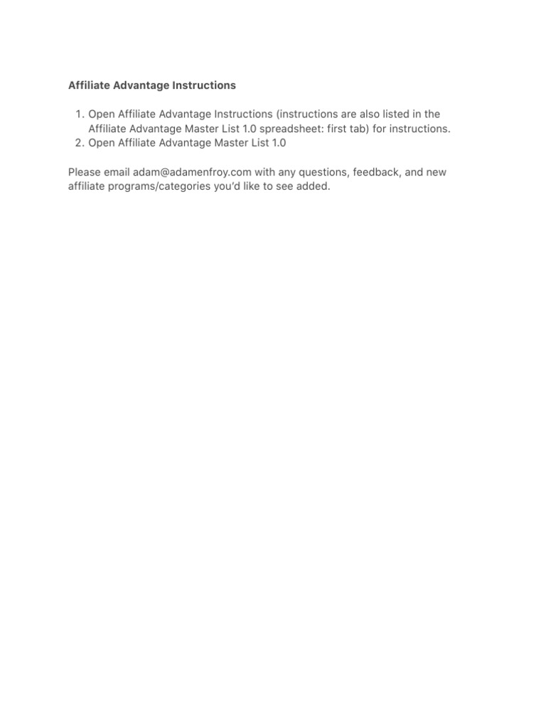 Instructions - Read Me First PDF | PDF | Career & Growth