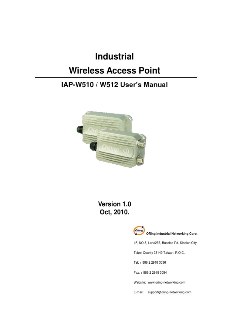 User Manual IAP-W510 W512 | PDF | Wireless Lan | Radius