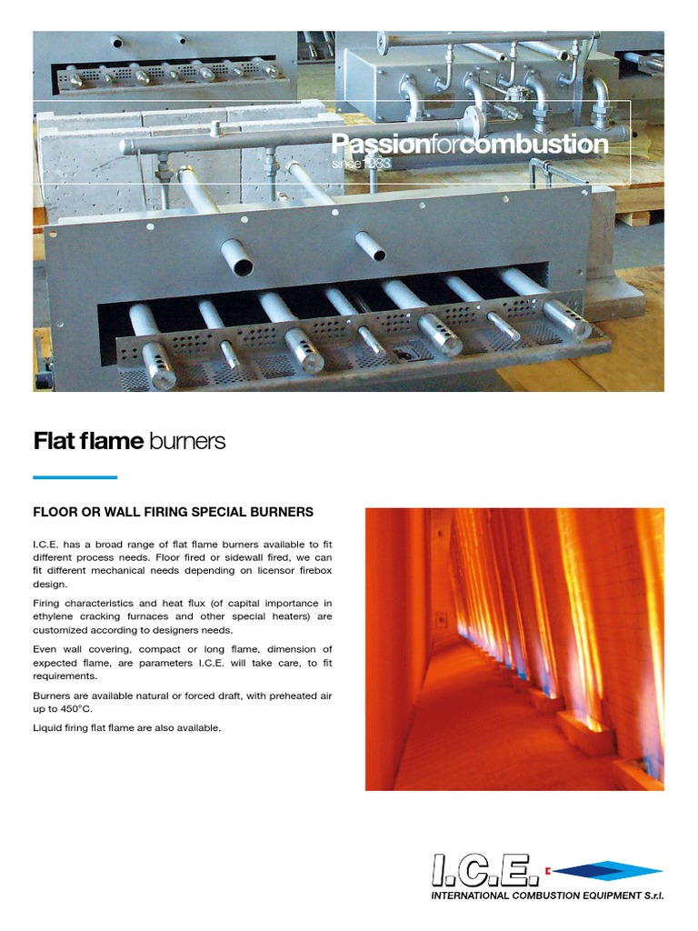ICE-DataSheet FLATFLAME Burners 03 2018 PDF | PDF | Furnace | Internal Combustion Engine