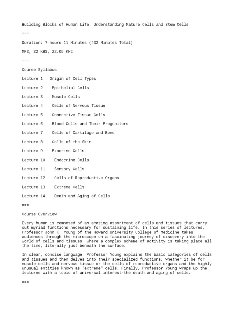 A Journey Through the Microscopic World of Cells and Tissues ...