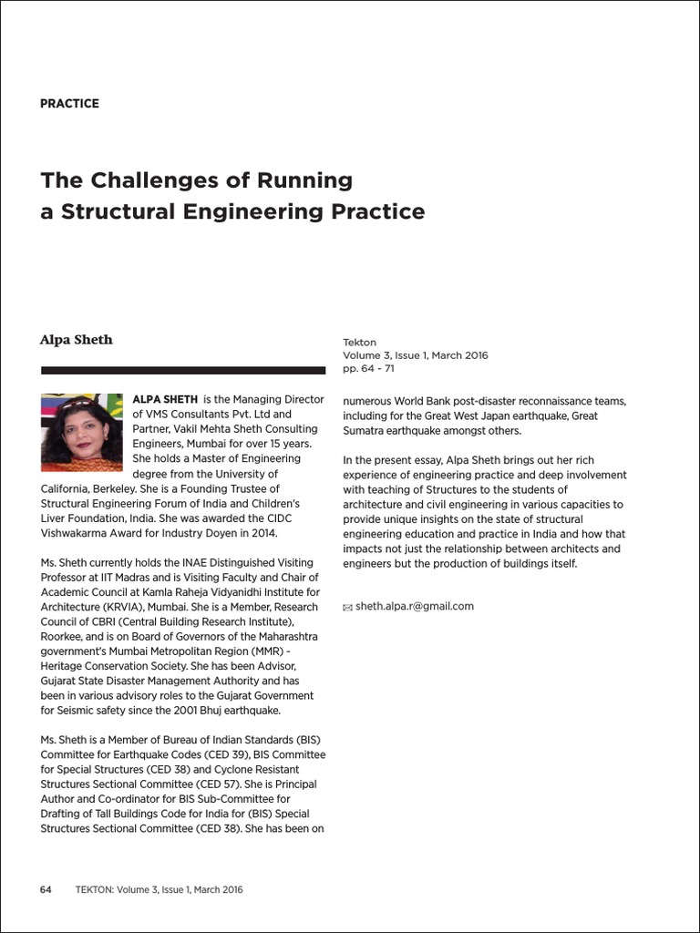 The Challenges of Running a Structural Engineering Practice: Insights ...