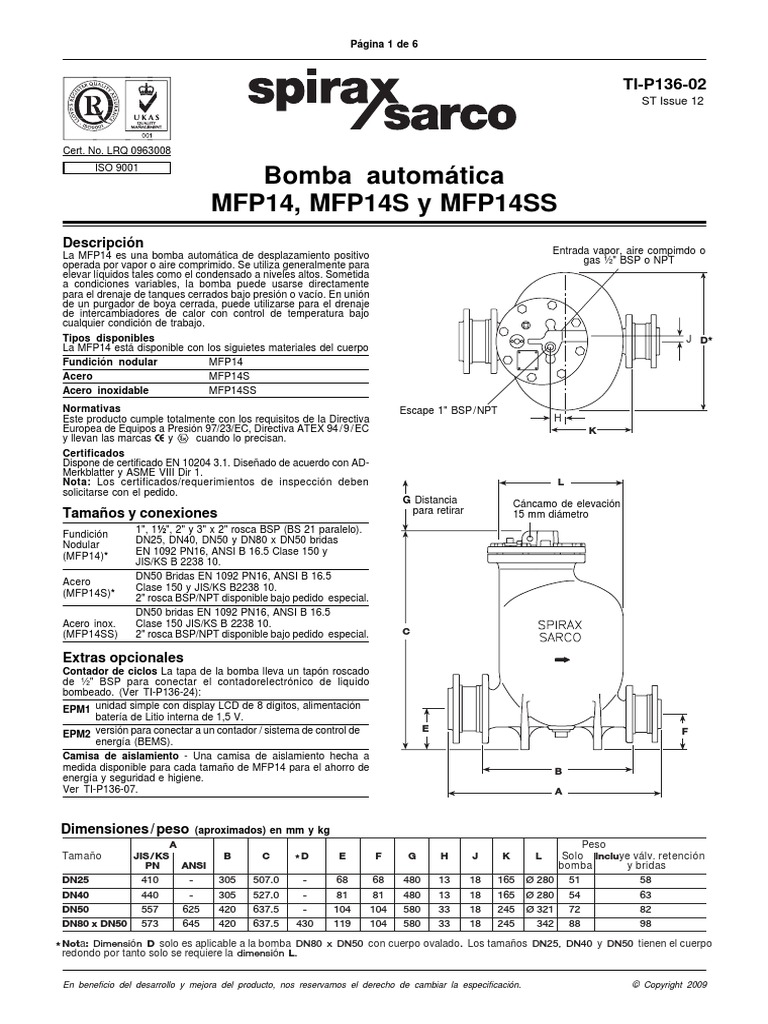 MFP14 Ti P136 02 Es | PDF | Bomba | Física Aplicada e Interdisciplinaria