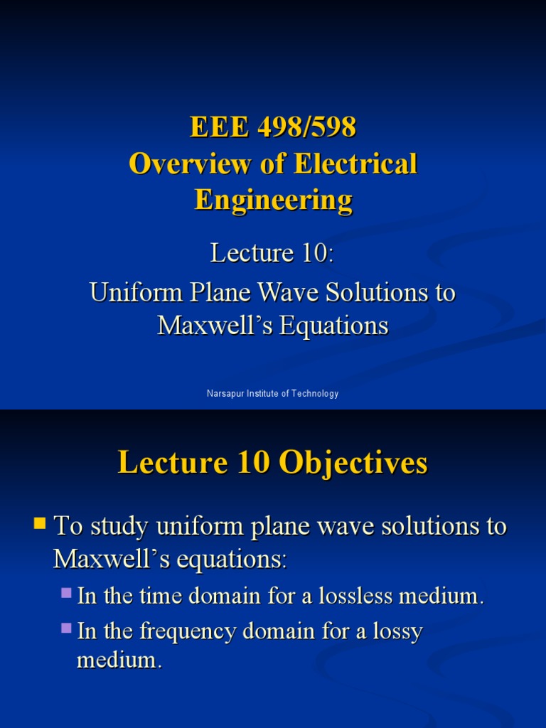 Uniform Plane Wave | PDF | Waves | Wavelength