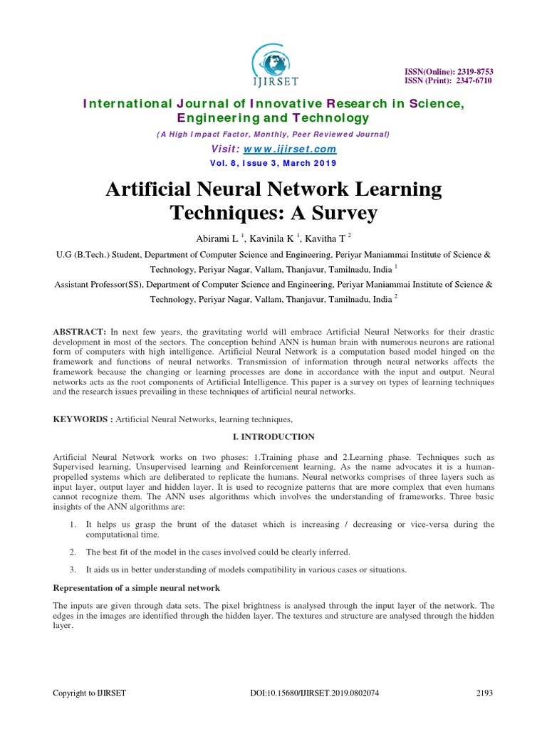 74 Artificial | PDF | Cluster Analysis | Artificial Neural Network