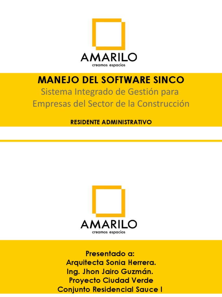 Manejo del Software SINCO para Construcción | PDF | Planificación de ...