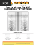 Sopa de Letras: Seguridad y Salud Laboral | PDF