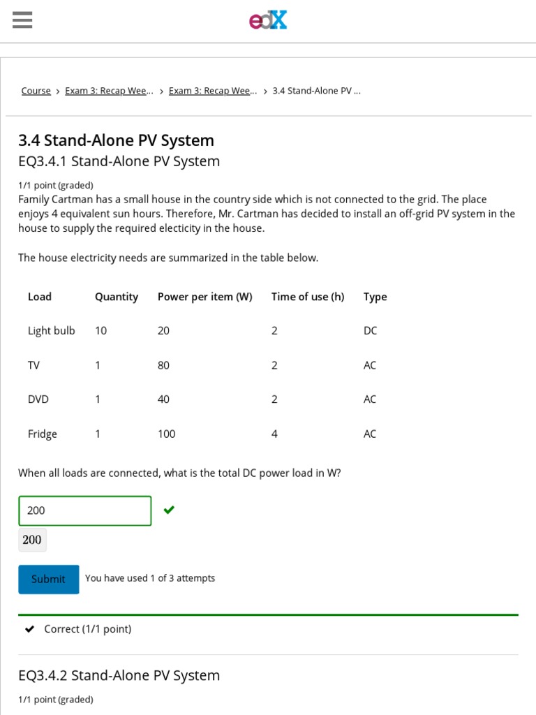 3.4 Stand-Alone PV System - Exam 3 - Recap Week 7 and 8 - ET3034x ...