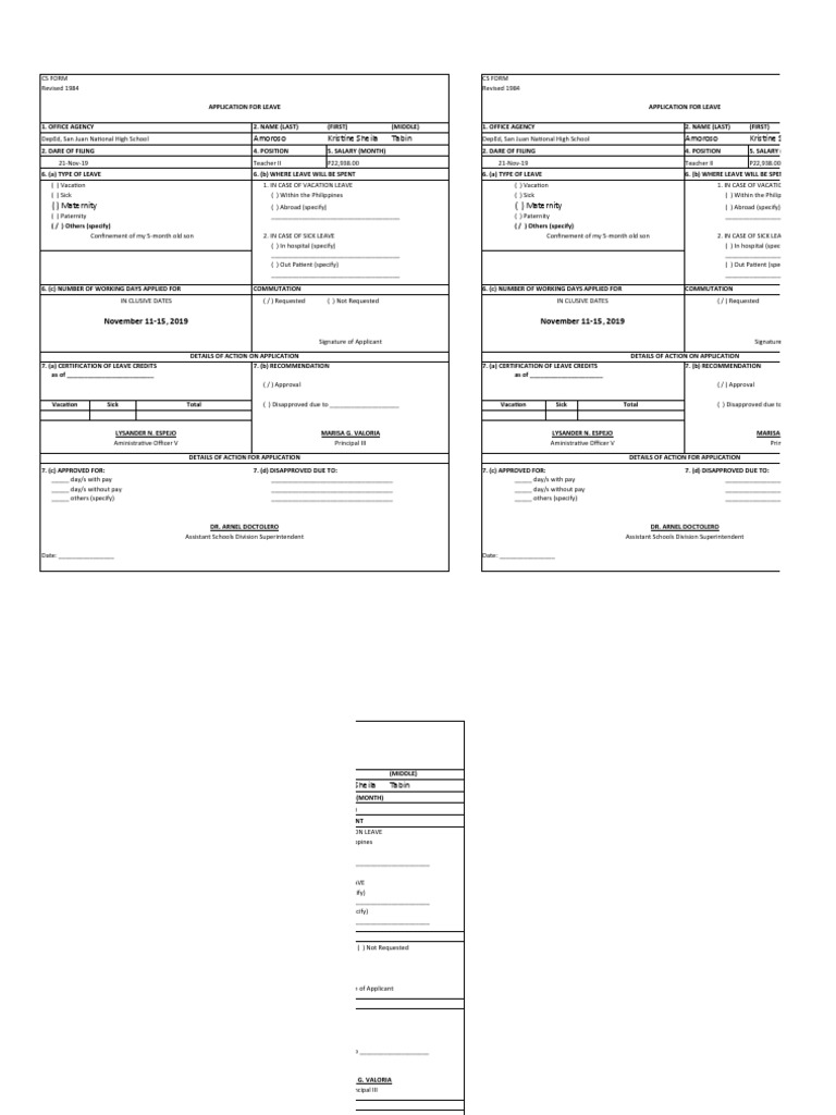 Leave Form | PDF | Government