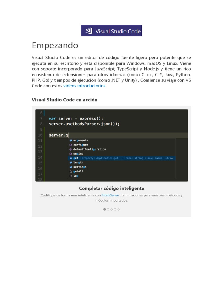 Manual de Visual Studio Code | PDF