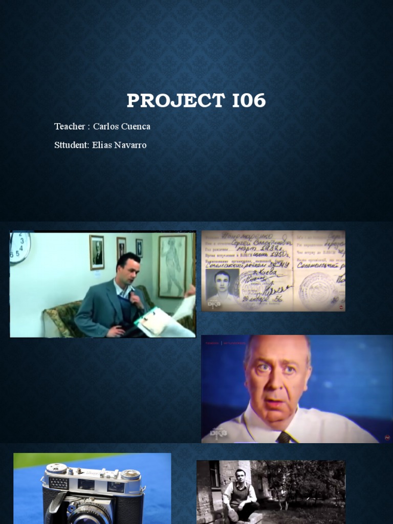 Project I06: Teacher: Carlos Cuenca Sttudent: Elias Navarro | PDF