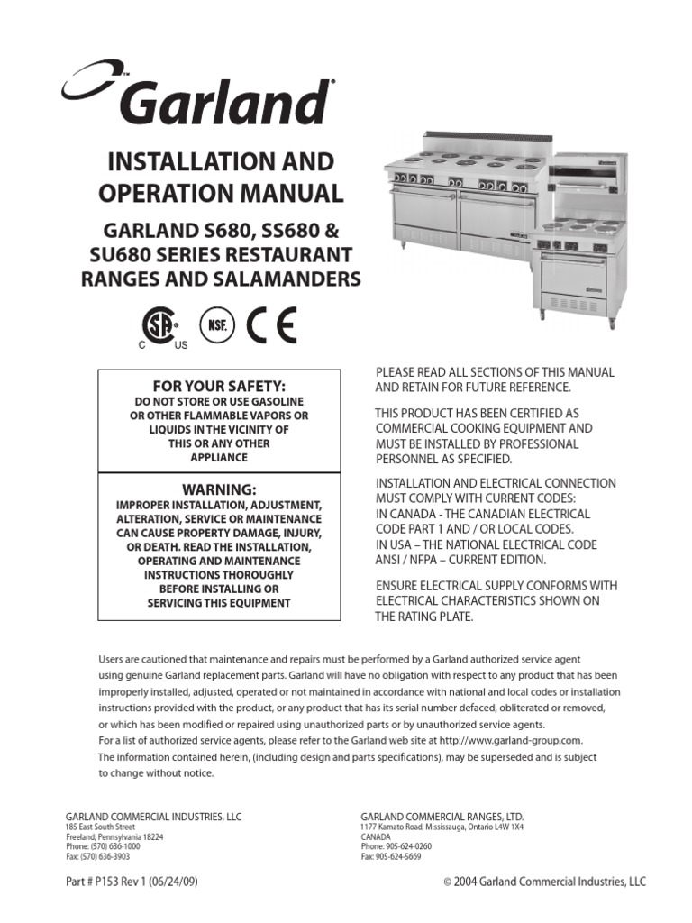012 Garland Range SS684 PDF | PDF | Electrical Wiring | Ventilation ...