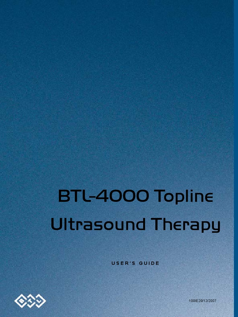 BTL-4000 Topline Ultrasound Therapy: User'S Guide | PDF | Ultrasound ...