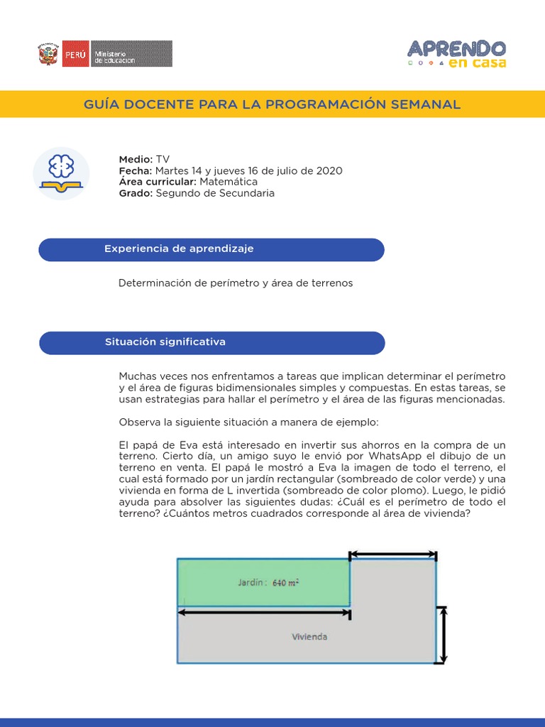 s15 TV 9 Guia 2do Sec Mat | PDF | Rectángulo | Educación primaria