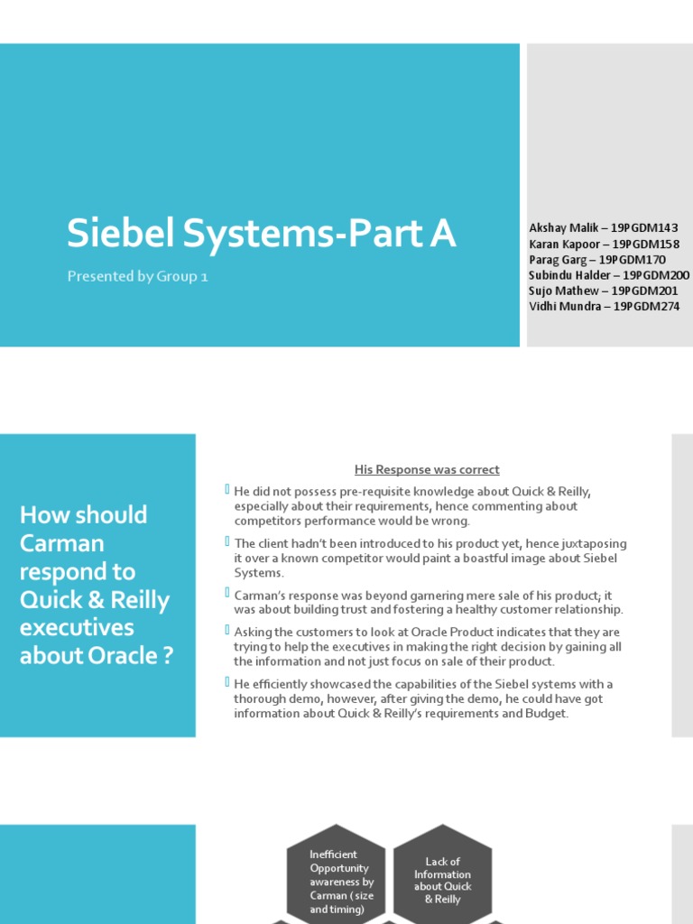 Siebel Systems | PDF | Customer Relationship Management | Business