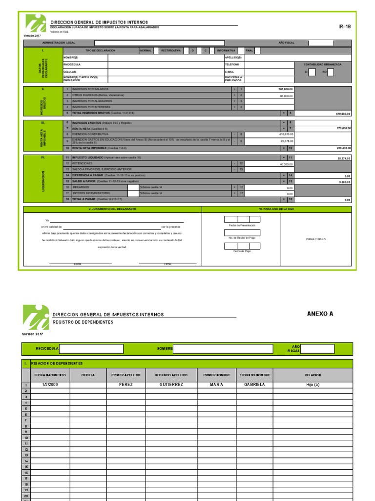 Ir 18 2019 | PDF | Impuestos | Economias