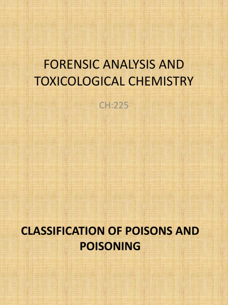 Forensic and Toxicological Science | PDF | Poison | Toxicology