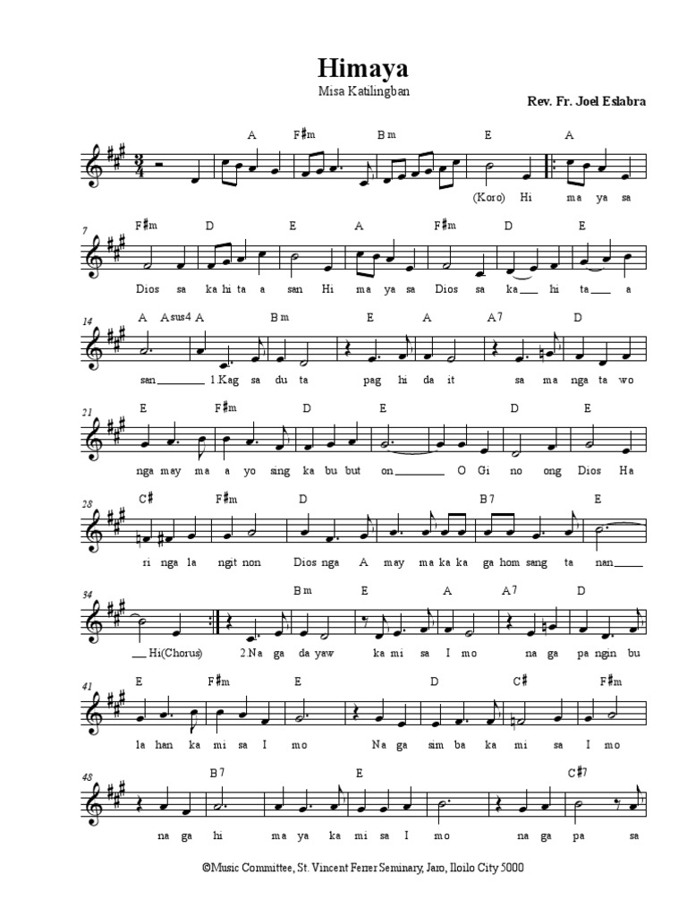 Himaya Sa Diyos - Misa Katilingban | PDF