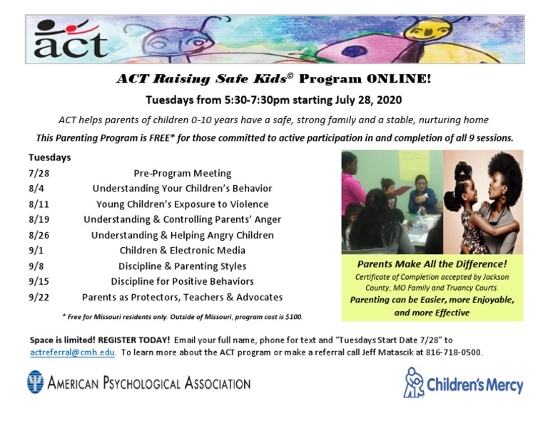Act Online Flyer Tuesdays July 28-Sept 22 2020 | PDF | Career & Growth ...