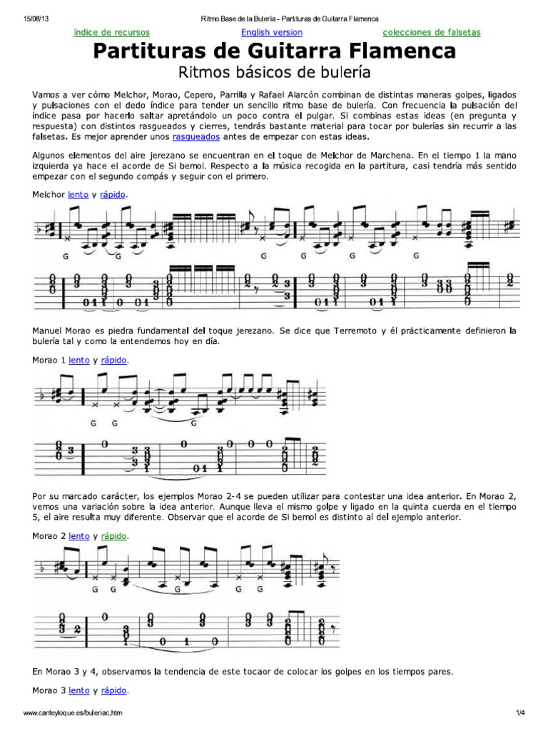 Ritmos Basicos Buleria PDF | PDF