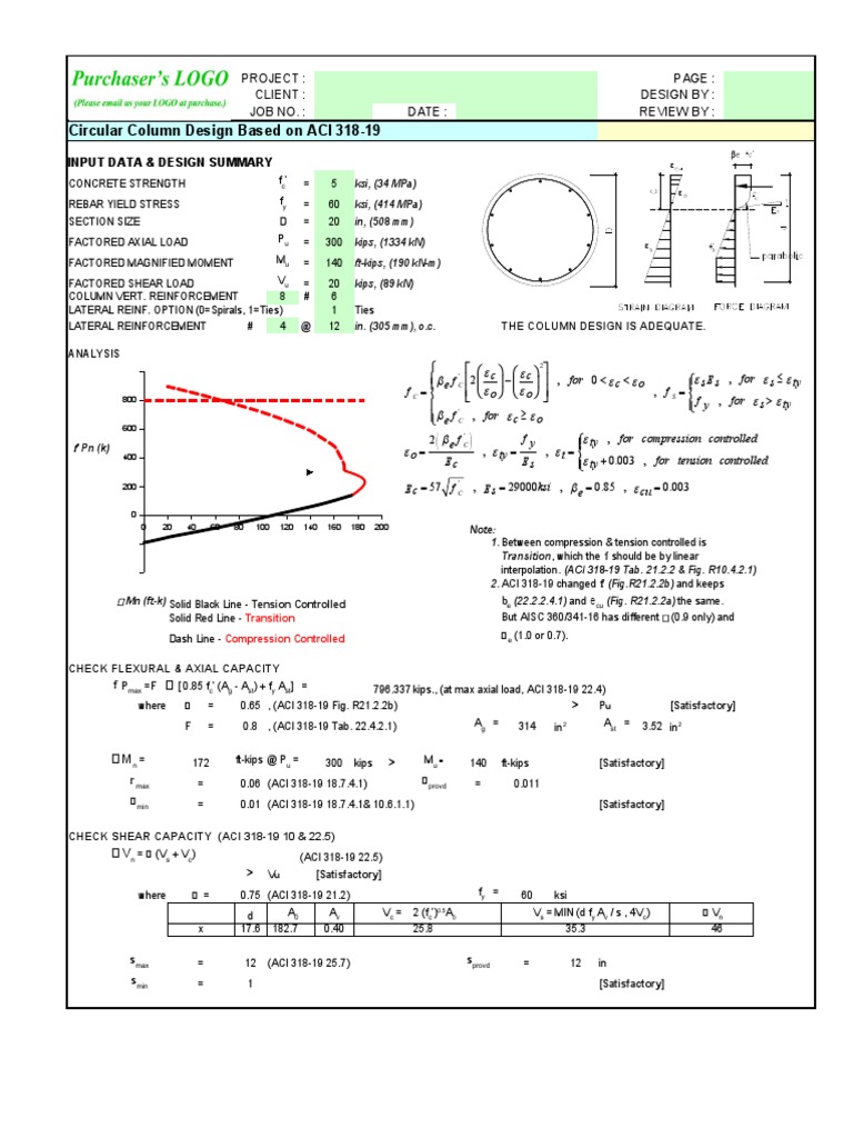 Circular Column | PDF | Mechanics | Reinforced Concrete