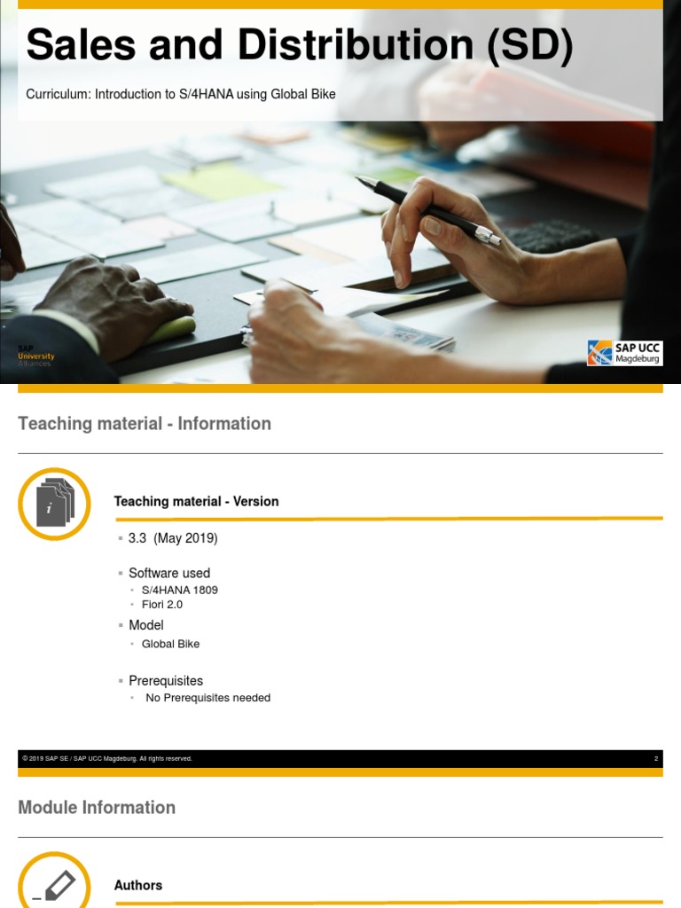 SD Module - Lecture Slides | PDF | Sap Se | Delivery (Commerce)