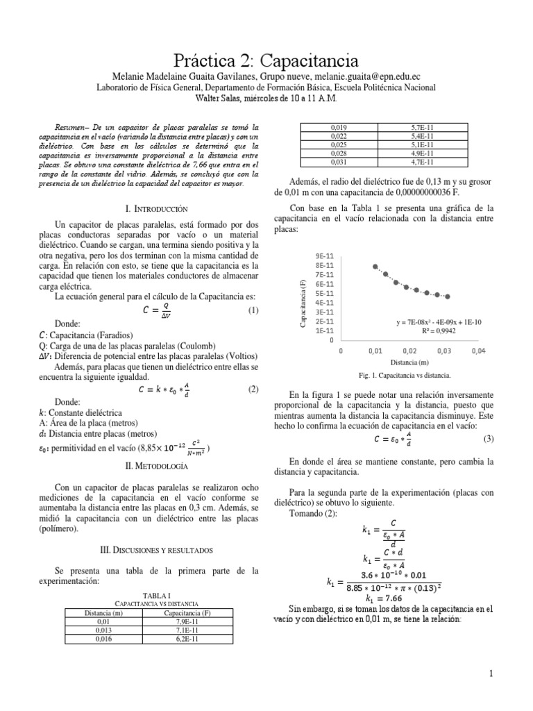 Práctica 2.pdf | PDF | Capacidad | Condensador