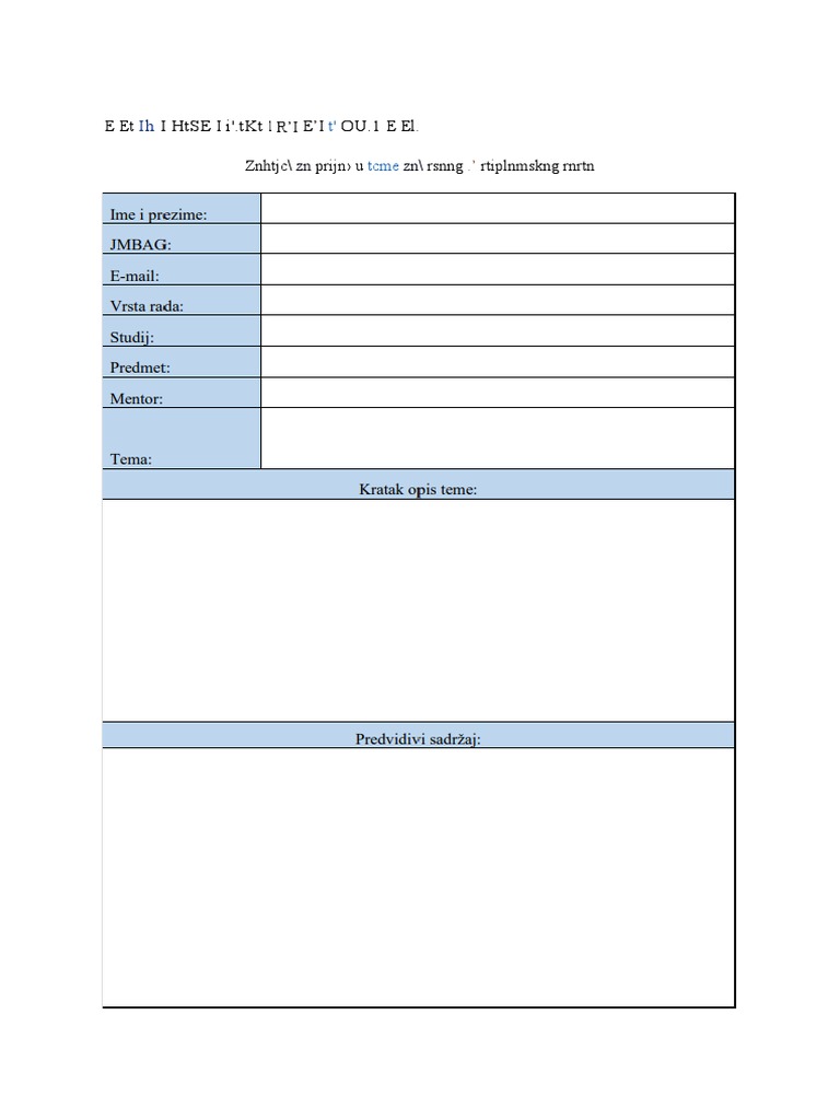 Obrazac 1 | PDF
