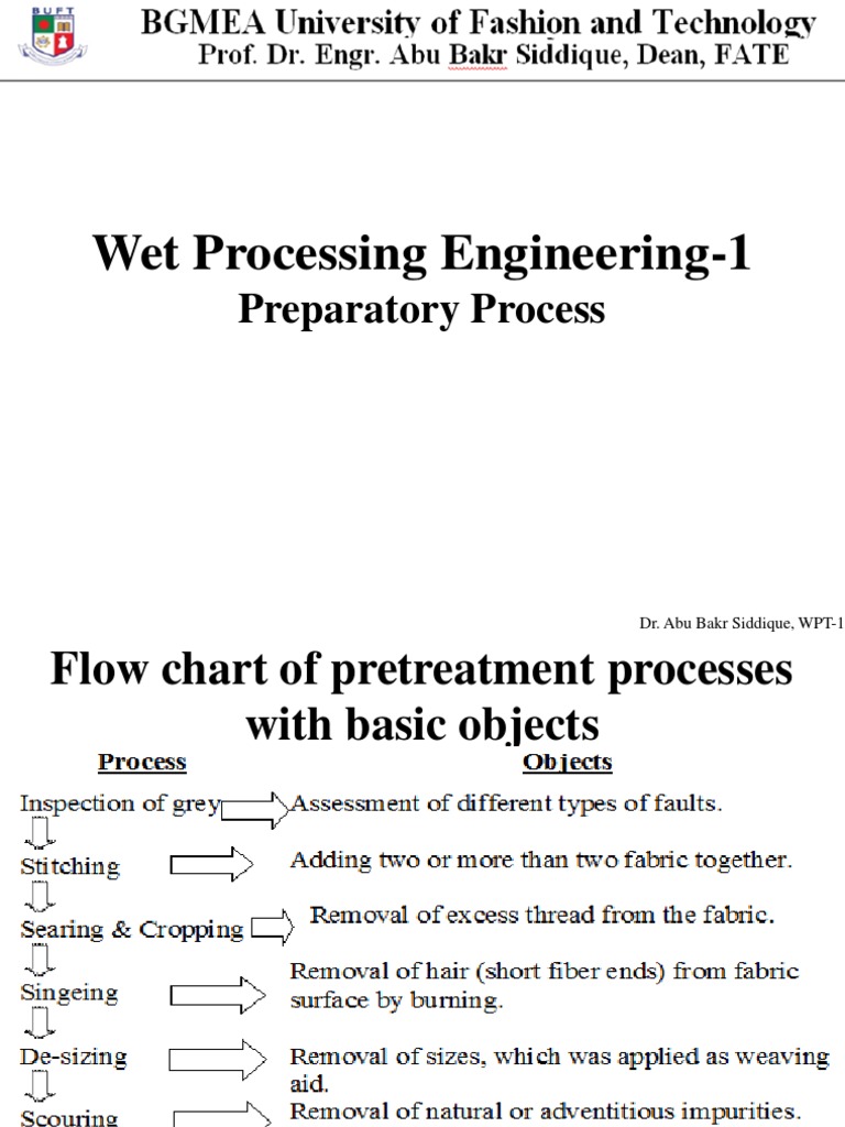 Wet Processing Engineering-1: Preparatory Process | PDF | Chemical Substances | Physical Sciences