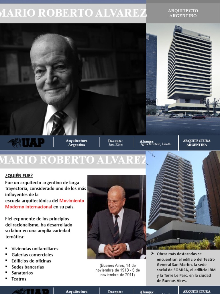 Mario Roberto Álvarez: Arquitectura Moderna | PDF | Medios de arte