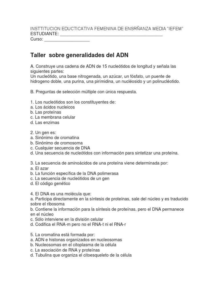 Generalidades Del Adn | PDF | Adn | Rna