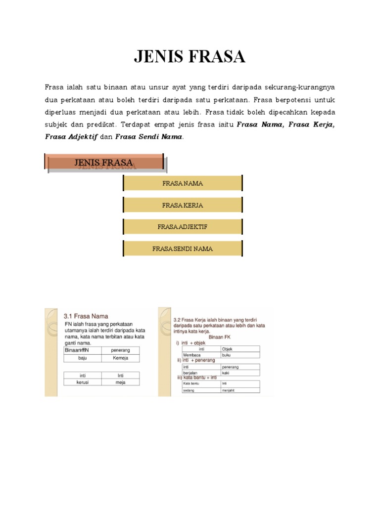 Jenis Frasa | PDF