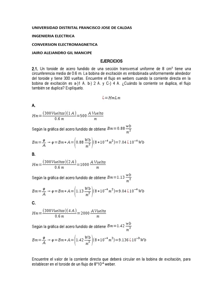 Ejercicios Capitulo 2 | PDF | Inductor | Equipo eléctrico