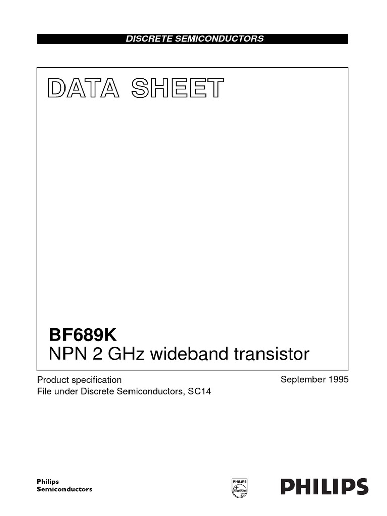 Data Sheet: NPN 2 GHZ Wideband Transistor | PDF | Bipolar Junction ...