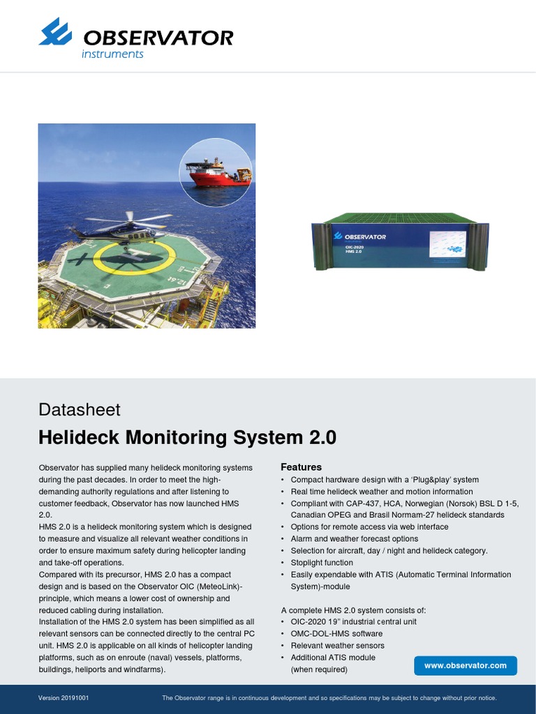 HMS 2.0: Advanced Helideck Monitoring System | PDF | Personal Computers ...