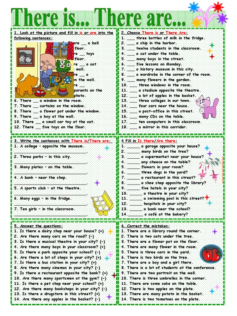There Is There Are | PDF | Games & Activities | Language Arts & Discipline