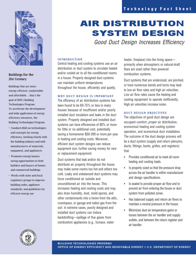 Doe Air Distribution System Design | PDF | Technology & Engineering